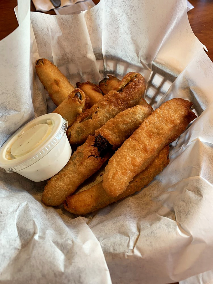 Pickle spears that have gone to the dark side &ndash; and by dark, we mean deliciously golden-fried. Pucker up for a flavor explosion!