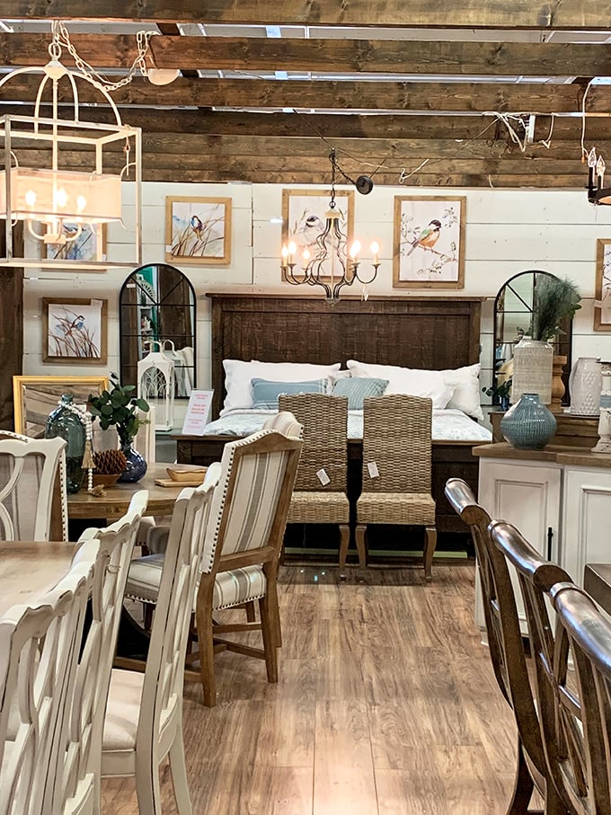 Sit a spell in the lap of vintage luxury. This furniture collection is like a cozy time capsule, minus the stale air and plus some serious style.