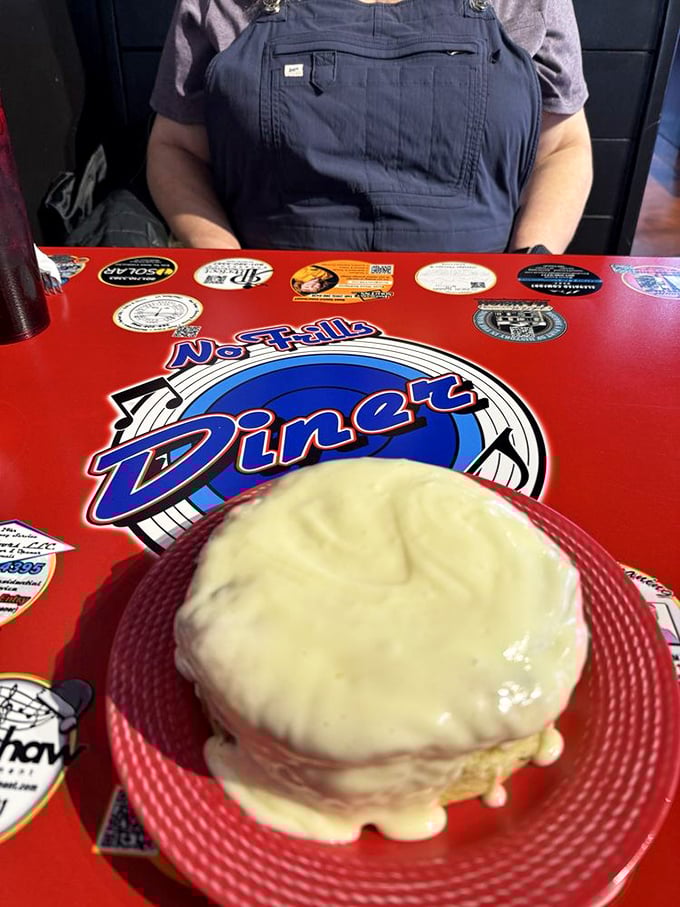 Behold the cinnamon roll that ate Manhattan! This pastry is so big, it probably has its own zip code and electoral votes.