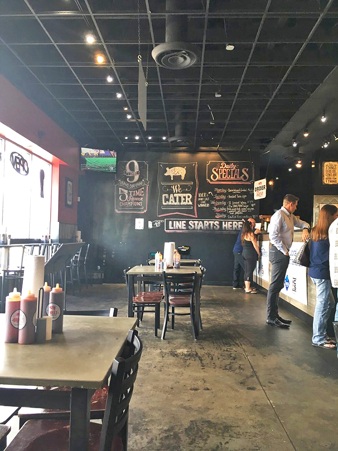 Where BBQ dreams come true! This interior shot captures the moment before the flavor explosion hits.