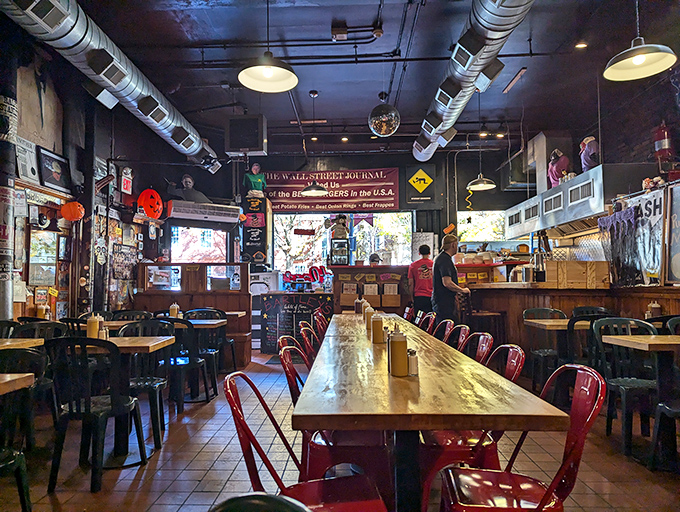A burger joint that's part time machine, part flavor factory. Every corner tells a story &ndash; and every burger writes a new one.