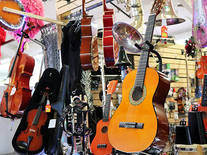 Strum, pluck, or blow your way to musical nirvana! This booth hits all the right notes for aspiring rockstars and living room virtuosos.