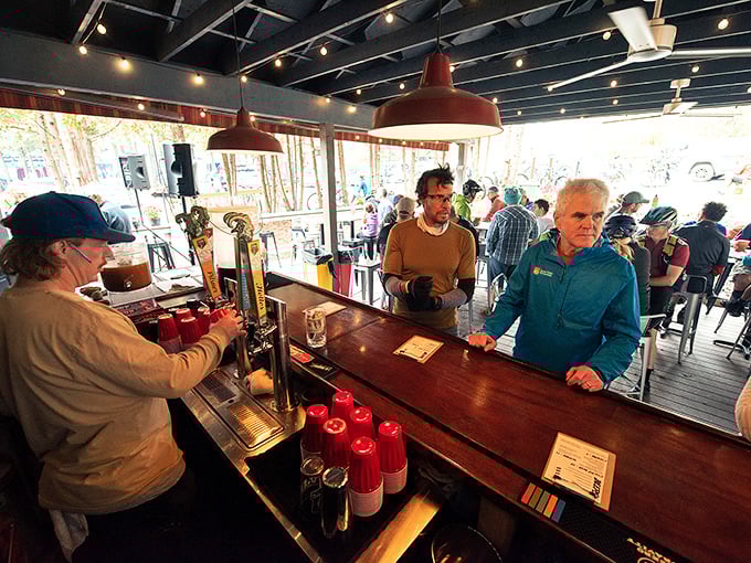 Outdoor seating that lets you soak up nature while you chow down. It's like a picnic, but with better food and no ants!