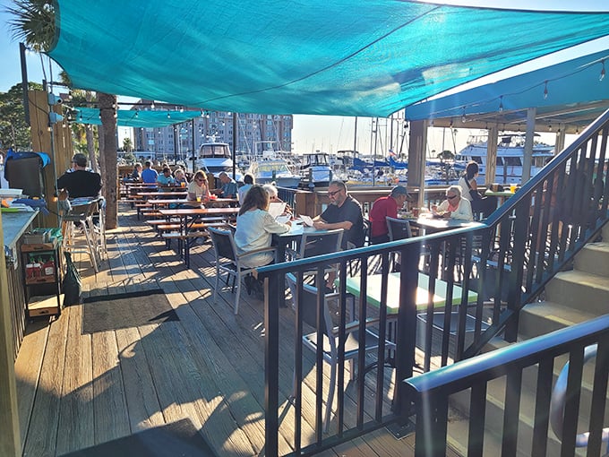 Al fresco dining that'll make you forget your indoor voice. Who needs walls when you've got this view?