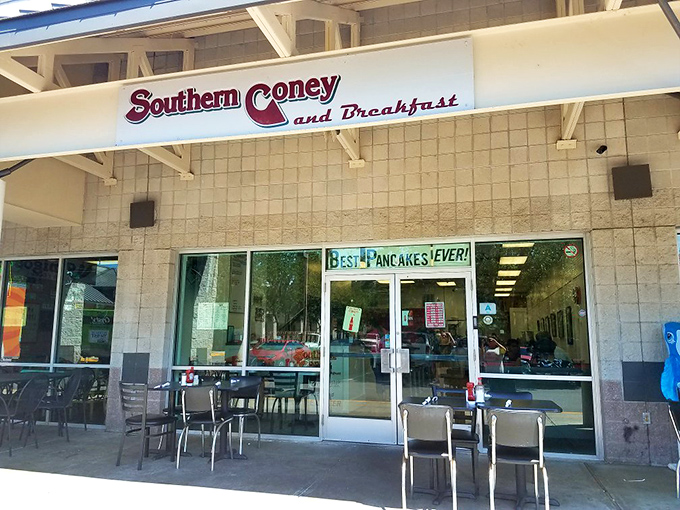 Al fresco feast, anyone? Enjoy your Southern Coney creation with a side of sunshine and gentle ocean breezes.