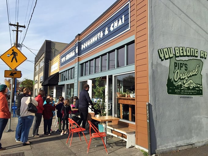 The line outside Pip's: where patience is a virtue and the reward is oh-so-sweet. Trust us, it's worth the wait.