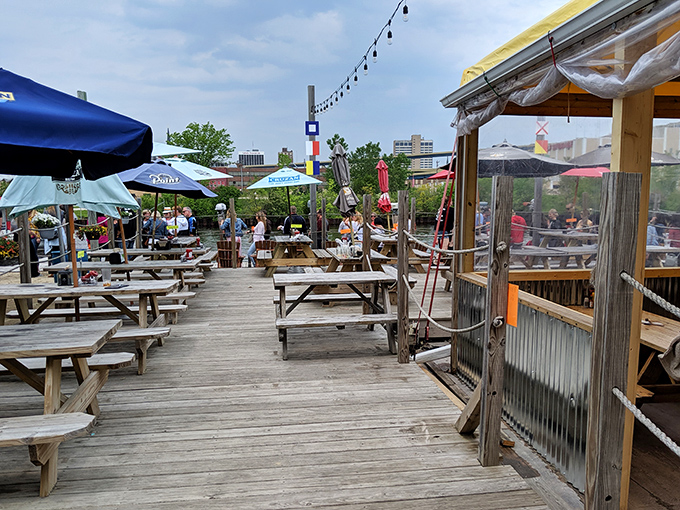 Who needs a beach when you've got this view? Soak up the sun, the breeze, and the irresistible aroma of seafood on this picture-perfect patio.