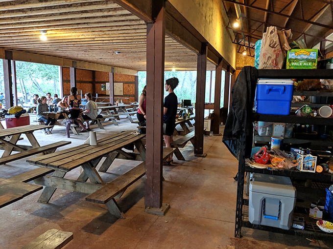 Al fresco dining with a side of adventure. It's like a picnic, but with gourmet pizza instead of ants.