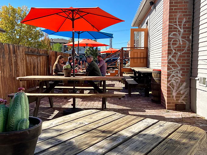 Al fresco feasting under Nevada skies. The outdoor patio offers the perfect setting for enjoying smoky treasures while soaking up some vitamin D.