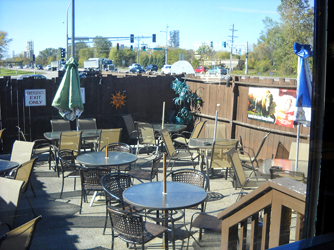 Al fresco dining with a side of people-watching. It's dinner and a show, Minnesota style!