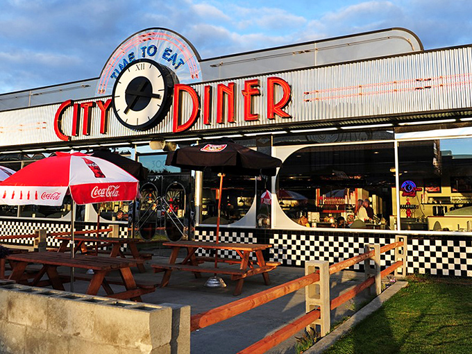 Al fresco dining, Alaska-style! These outdoor seats are perfect for soaking up some vitamin D with your vitamin Delicious.