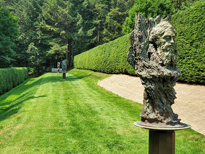 Sculpture garden serenity: Art meets nature in perfect harmony. It's like a museum, but with better air circulation and no "Do Not Touch" signs.