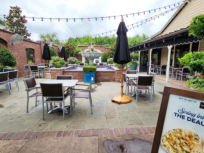 Al fresco dining with a side of charm. This patio's got more atmosphere than a New Orleans jazz club, minus the trumpets (but plus the appetizers).