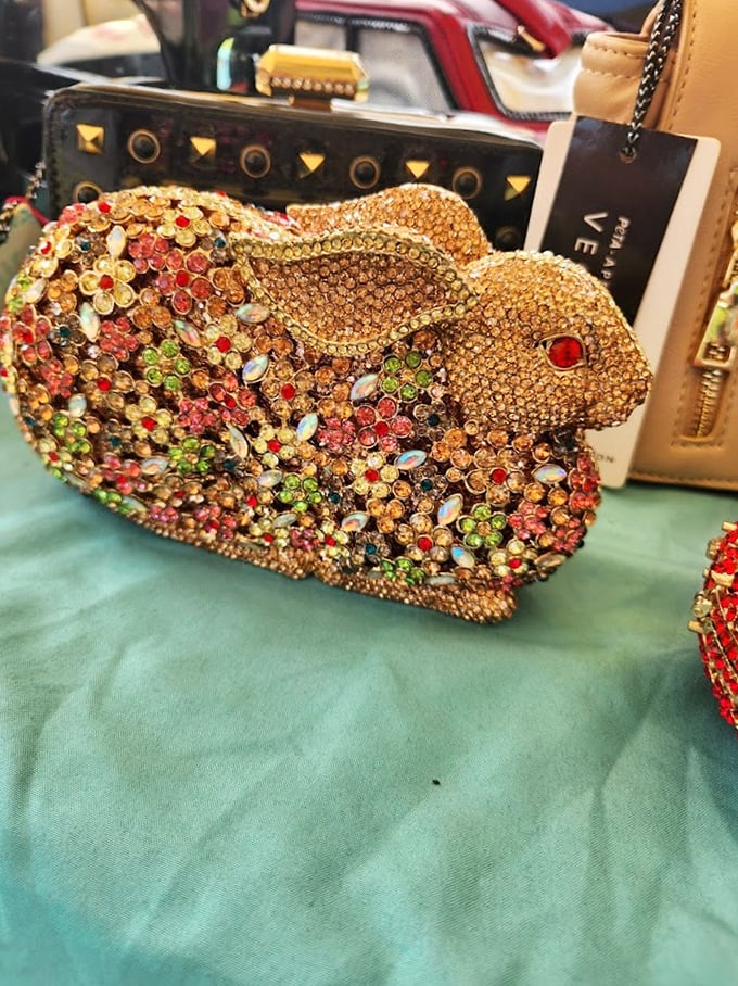 Hop to it, fashion lovers! This blinged-out bunny purse is the perfect accessory for those who like their style with a side of whimsy.