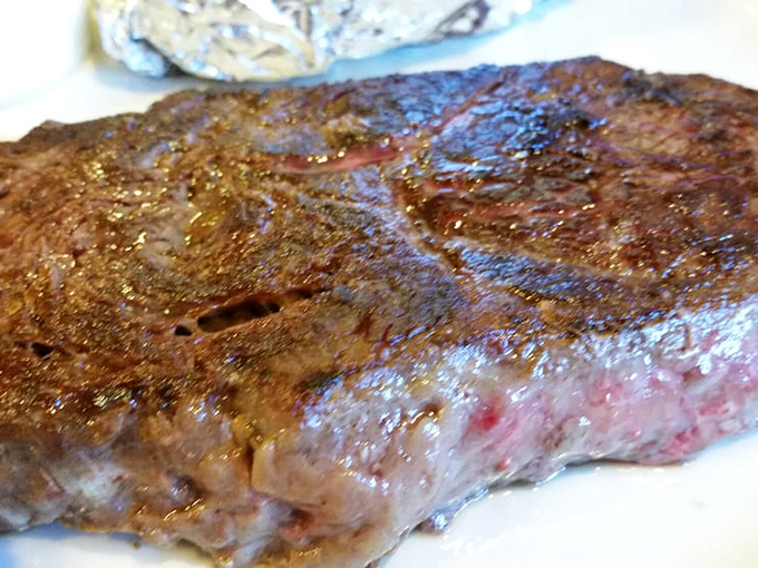 A steak seared to perfection&mdash;the kind that makes vegetarians temporarily question their life choices and carnivores send thank-you notes to cows.