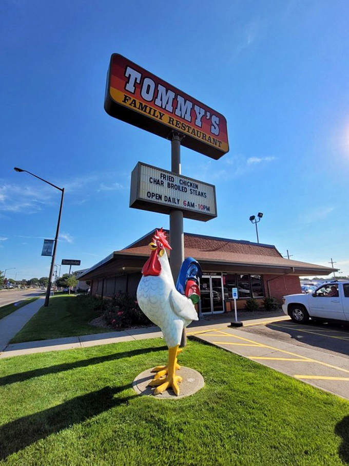 Rise and shine, it's Tommy's time! The sign says it all &ndash; good eats from dawn 'til dusk.