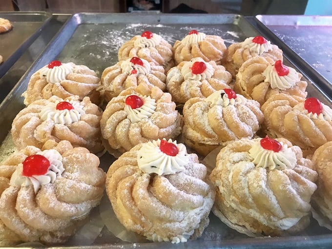 A powdered sugar snowfall on a pillowy cloud of dough. This St. Joseph cake is a religious experience for your taste buds.