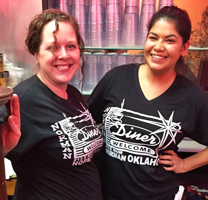 The staff doesn't wear their experience as a badge&mdash;they wear it as The Diner's logo, carrying decades of Norman breakfast history.