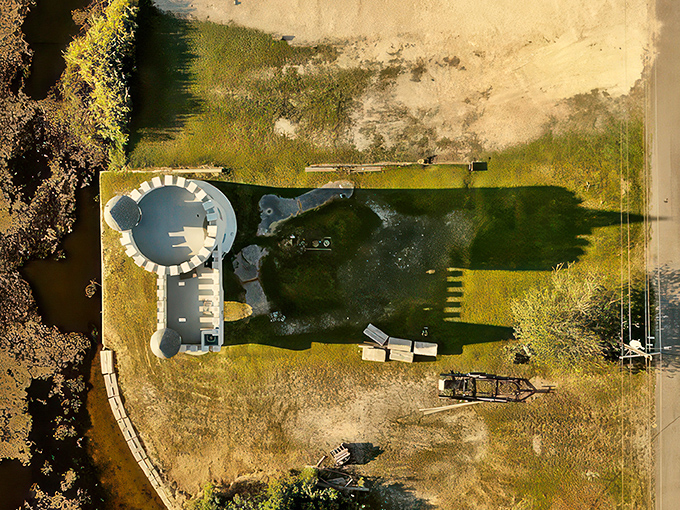 A bird's eye view of whimsy! From up here, you can really appreciate the architect's vision &ndash; part Camelot, part cozy cottage, all charm.