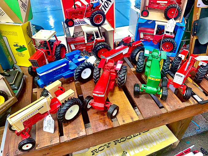 Honey, I shrunk the farm! These miniature tractors are ready to cultivate some serious nostalgia. John Deere would be proud!