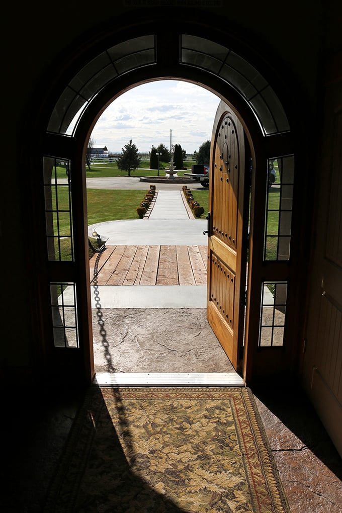 Open sesame! This arched doorway is your portal to a world where Idaho meets Camelot.