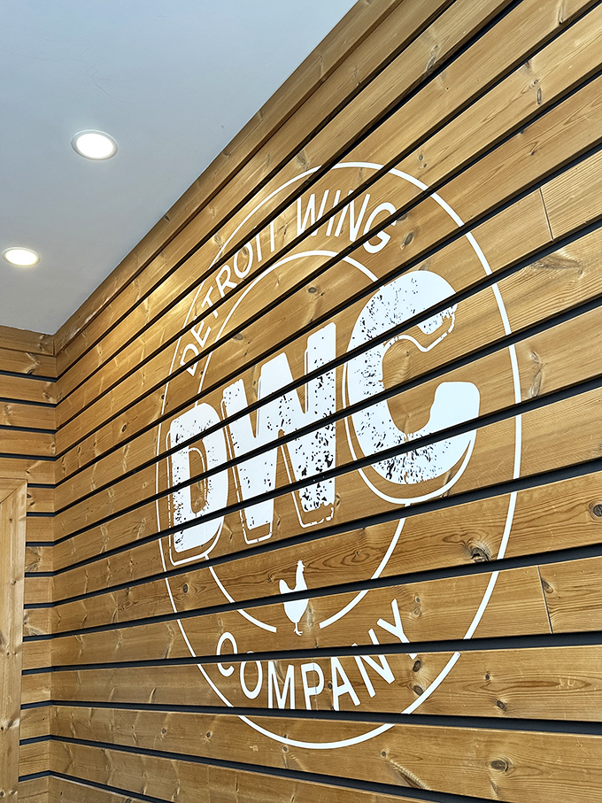 Wall art that speaks to the soul! This rustic logo is like a bat signal for wing lovers everywhere.