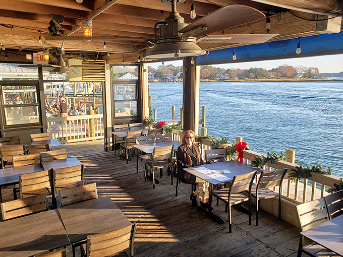 Dining al fresco at Bubba's is like having a front-row seat to nature's aquarium. The view alone is worth the price of admission.