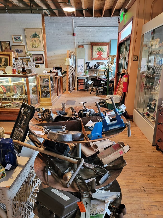 It's not clutter, it's a curated collection of curiosities. Indiana Jones would have a field day in this corner of controlled chaos.