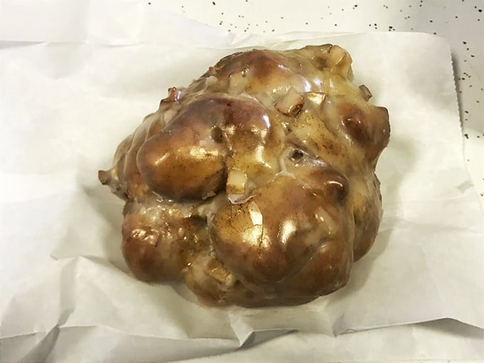The Incredible Hulk of pastries! This apple fritter is a delicious monster, ready to smash your hunger (and possibly your diet).