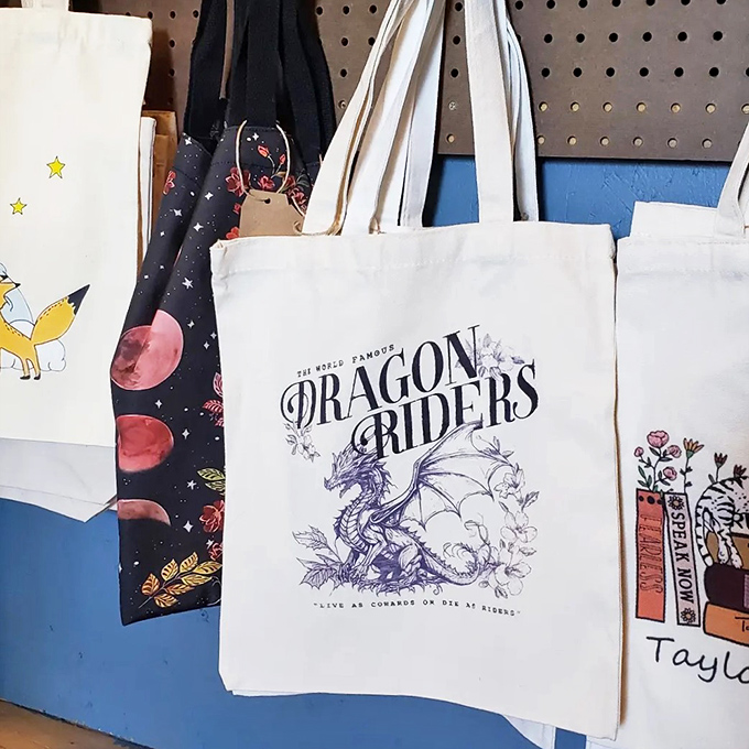 Tote-ally awesome book bags! Carry your literary haul in style with these whimsical designs. Dragon riders and stargazers unite!