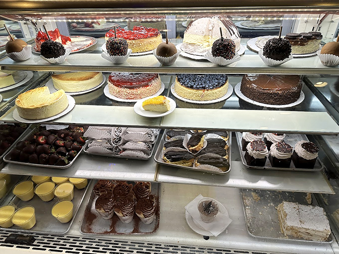 Sweet dreams are made of these! This dessert case is a sugar-coated wonderland that'll make your dentist cry and your inner child rejoice.