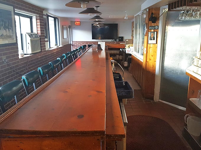 Pull up a seat at the counter, where breakfast dreams are made and coffee flows like a river. It's like sitting at the bar, but with less regret and more pancakes.