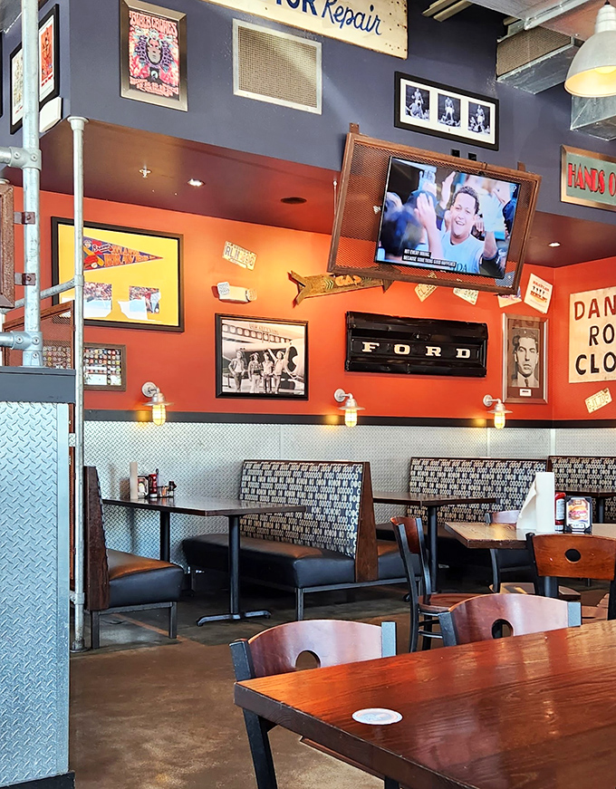 Cozy booths and walls that talk! These seats are perfect for intimate conversations or epic burger battles. Just don't spill the secret sauce on that vintage decor!