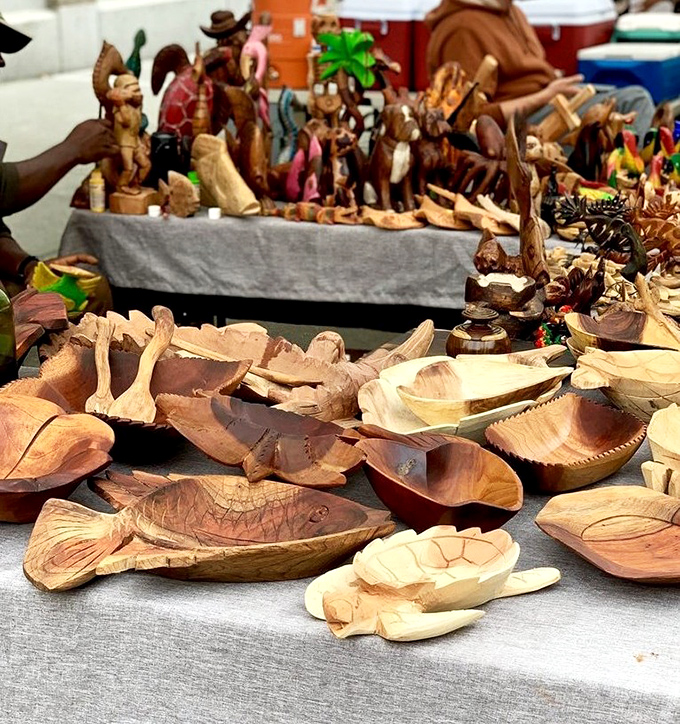 Wooden wonders! These hand-carved creations bring a touch of rustic charm to your table, perfect for serving up some Pacific Northwest flavor.
