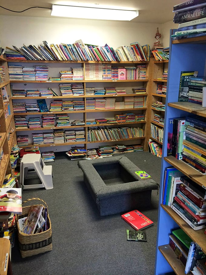 The kids' corner: where young minds grow and parents' wallets shrink. But hey, at least it's quieter than Disneyland!