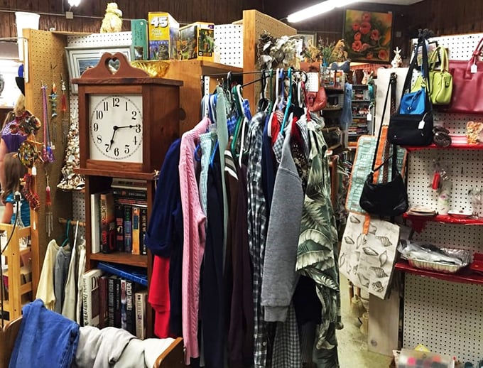 Time stands still in this sartorial sanctuary. That grandfather clock has witnessed decades of fashion faux pas and triumphs.