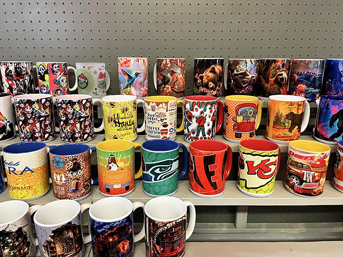 Mug shot gallery! These cups are like wearable art for your morning coffee, turning every sip into a pop culture celebration.