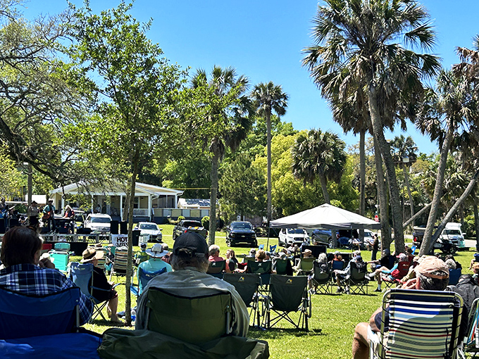 Lawn chairs, live music, and laughter under the palms. It's not a Jimmy Buffett concert, but it's the next best thing.