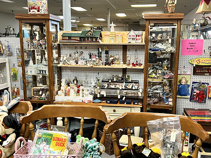 It's a small world after all! This miniature menagerie showcases the charm of collectible figurines and the allure of tiny treasures.