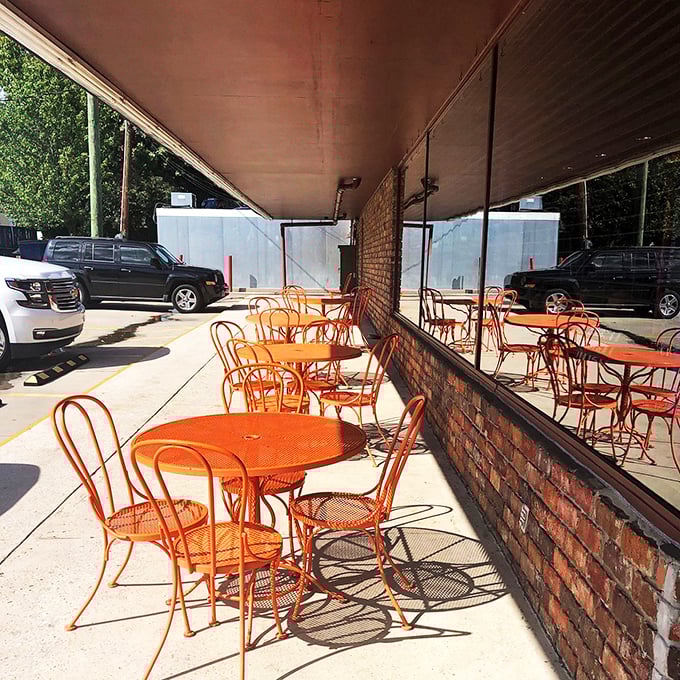 Al fresco feast! Litton's outdoor seating is perfect for soaking up sunshine and local gossip while you chow down.