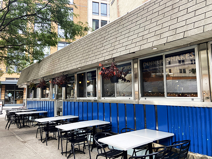 Sidewalk seating with a side of people-watching. Square Diner's outdoor tables offer a front-row seat to the TriBeCa street theater, complete with a supporting cast of comfort food.