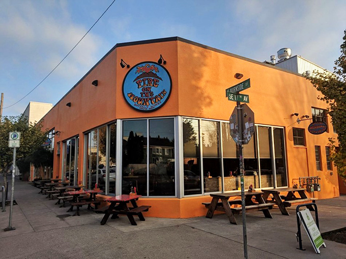 The calm before the flavor storm. This corner of the restaurant is about to witness some serious wing action.