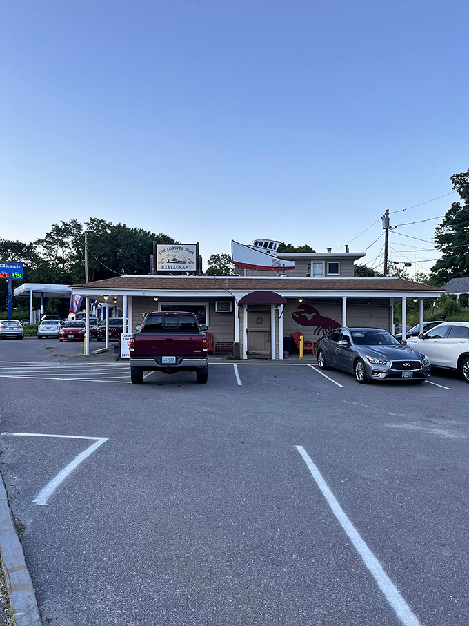 The calm before the seafood storm. This unassuming exterior hides a world of culinary delights. Don't judge a book by its cover!