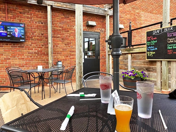 Outdoor seating for when you want to pair your pulled pork with a side of vitamin D. Sun's out, buns out!