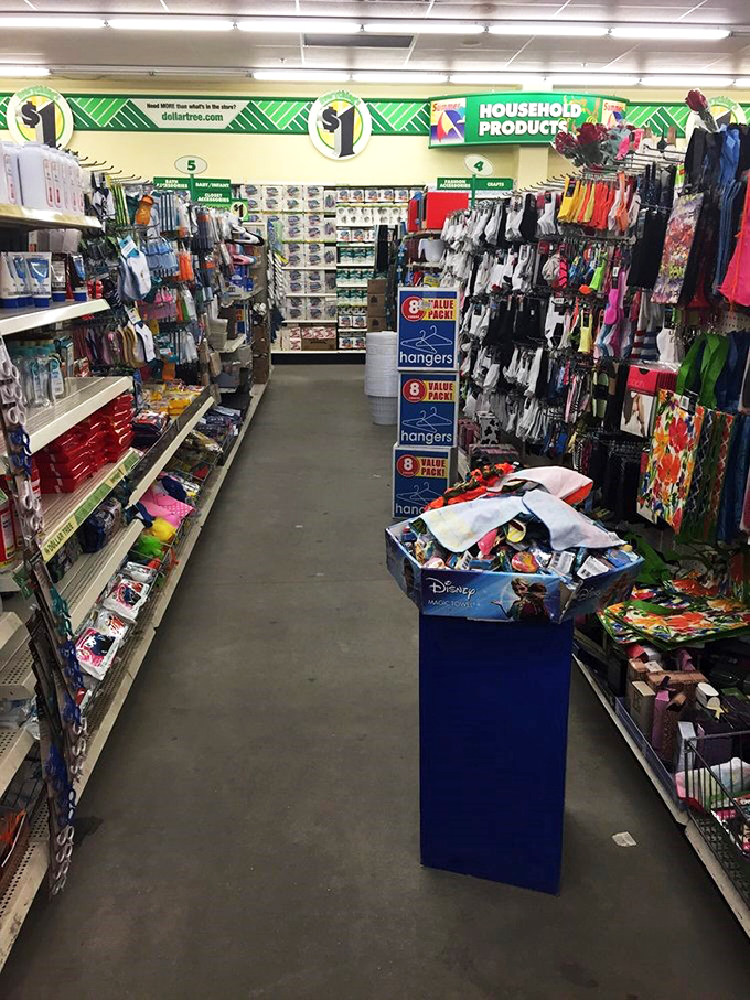 Household essentials and travel-sized toiletries line these shelves, perfect for overnight trips or stocking that guest bathroom without spending resort prices.