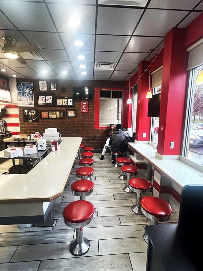 Pull up a stool and stay awhile! In this cozy nook, strangers become friends, and friends become family – all bonded by the love of a good donut.