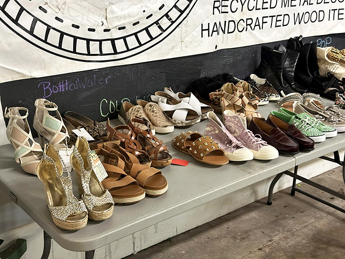 If Cinderella were a bargain hunter, this would be her shoe department! From sparkly heels to comfy sneakers, there's a sole mate for everyone.