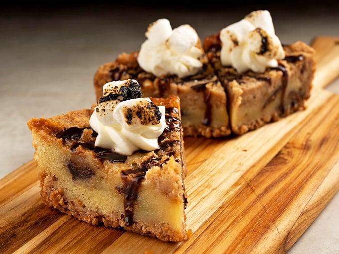 S'mores cookie pie: where campfire nostalgia meets gourmet indulgence. It's like your childhood grew up and got fancy.