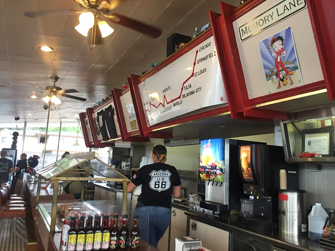 Meet your new best friend &ndash; Betty Boop! She may not say much, but she's got that classic diner hospitality down to an art.