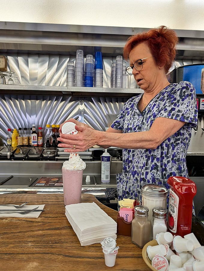 The unsung hero of your dining experience, crafting milkshake magic with the precision of a Swiss watchmaker.
